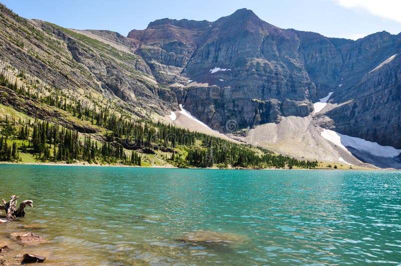 Crypt Lake in Waterton National Park, Alberta, Canada Stock Photo ...
