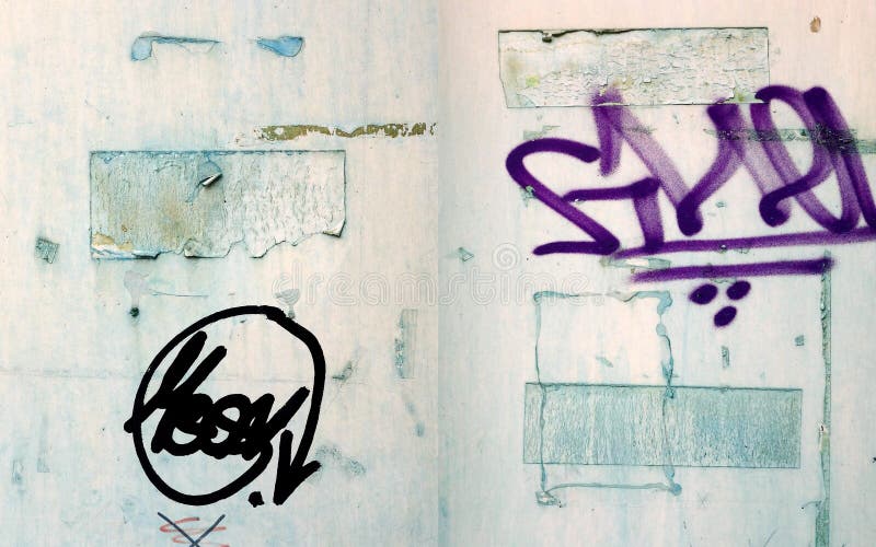 Cryptic Graffiti on Wall stock photo. Image of semi, neglect - 58457518