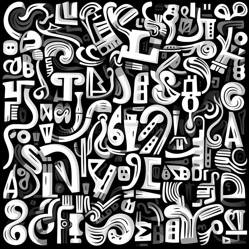 A Cryptic Message in Black and White. the Chaos of Coded Letters and ...