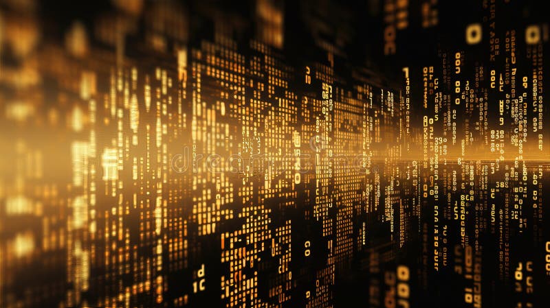 A Cryptic Message Shimmers in a Neon Script Stock Illustration ...