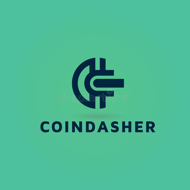 Crypto and Bit Coin Vector Logo Design Stock Vector - Illustration of ...