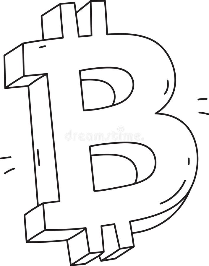 Crypto Bitcoin Logo Doodle stock vector. Illustration of concept ...
