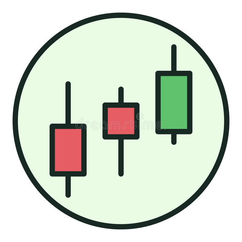Crypto Currency Candlestick Chart Vector Investment and Trading Colored ...