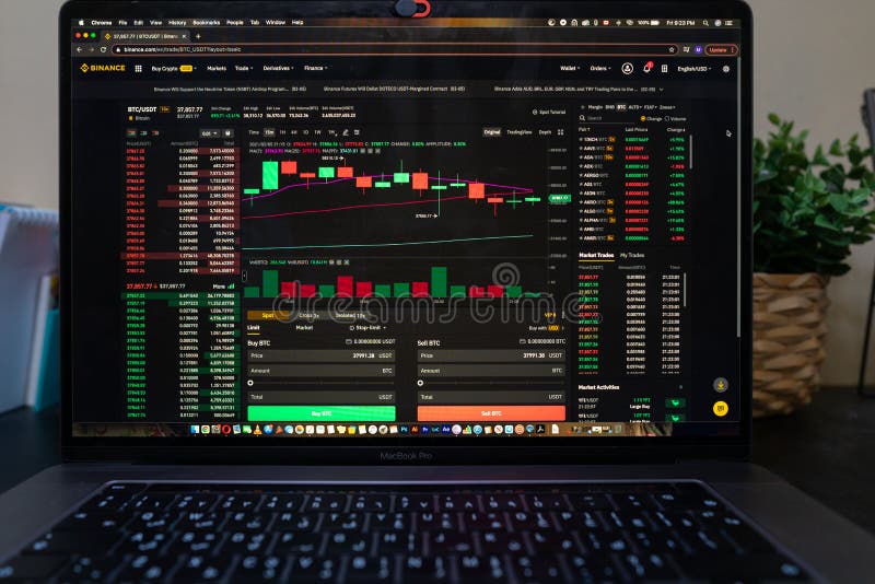 Crypto Currency Chart with Values Moving Up and Down, Trading ...