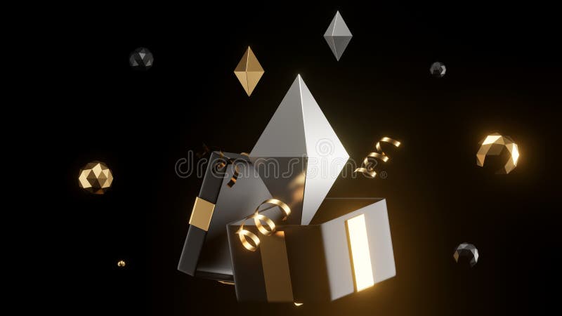 Crypto Currency Gift Box. Luxury Digital Currency Gift Stock ...
