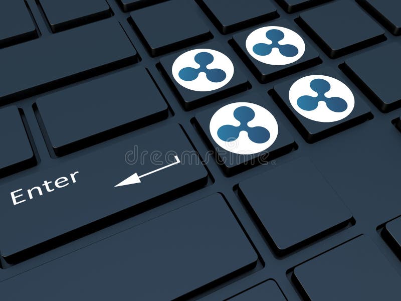 Crypto Currency. Keyboard with Symbols. Mining of Crypto-currenc Stock ...