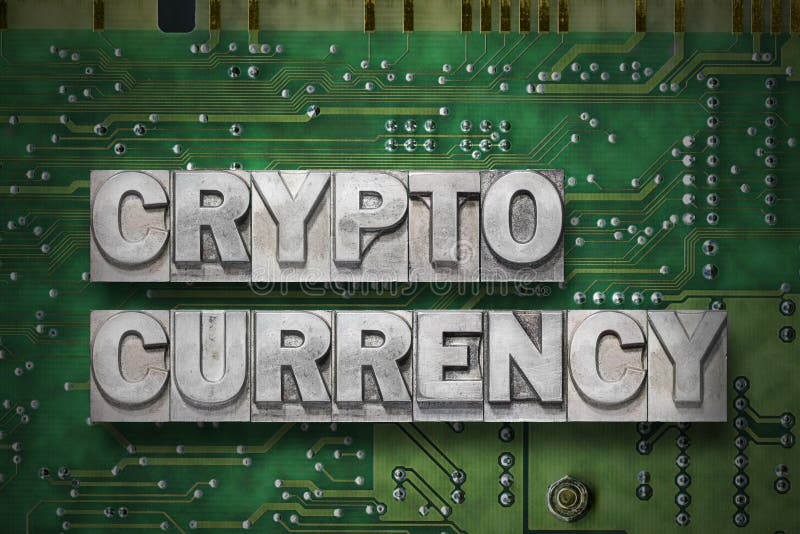 Crypto currency - pc board stock illustration. Illustration of internet ...