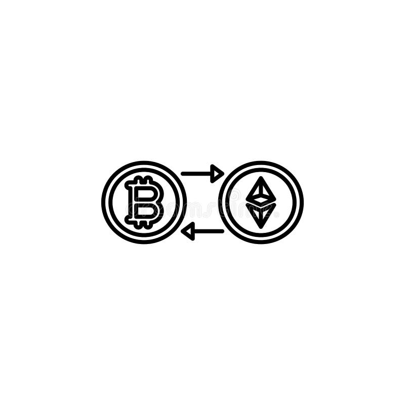 Crypto-exchange Icon. Trendy Flat Vector Crypto-exchange Icon on Stock ...