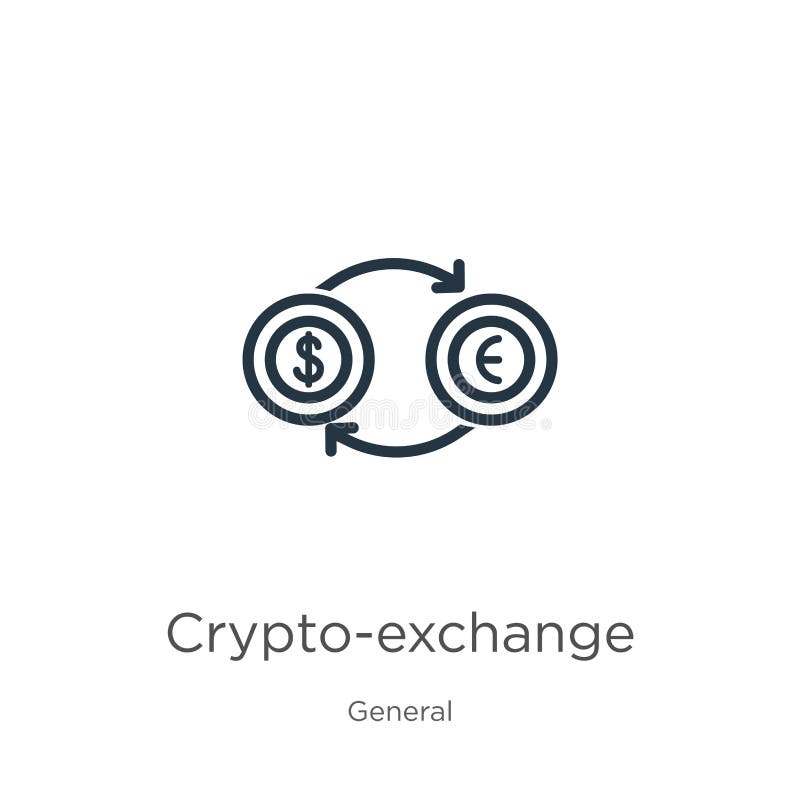 Linear Crypto-exchange Icon From General Outline Collection. Thin Line ...