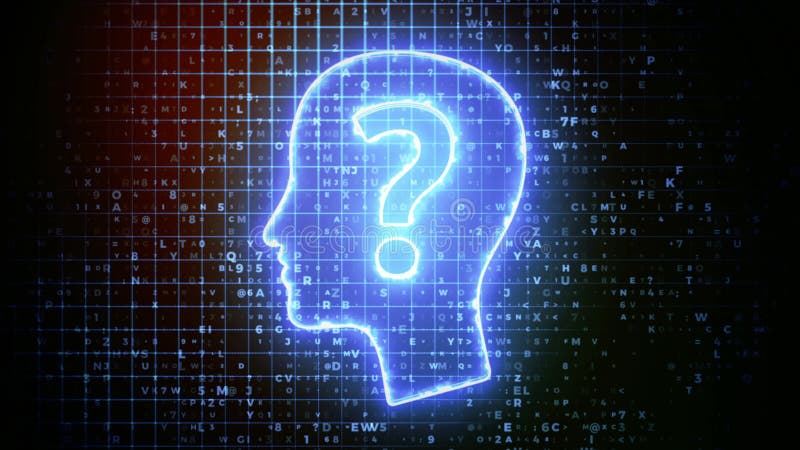 Crypto Head with Question Mark Stock Footage - Video of network ...