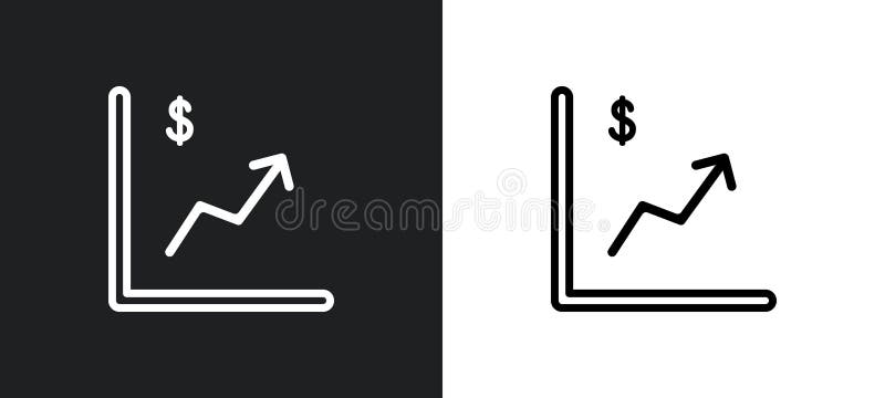 Crypto Invest Outline Icon in White and Black Colors. Crypto Invest ...