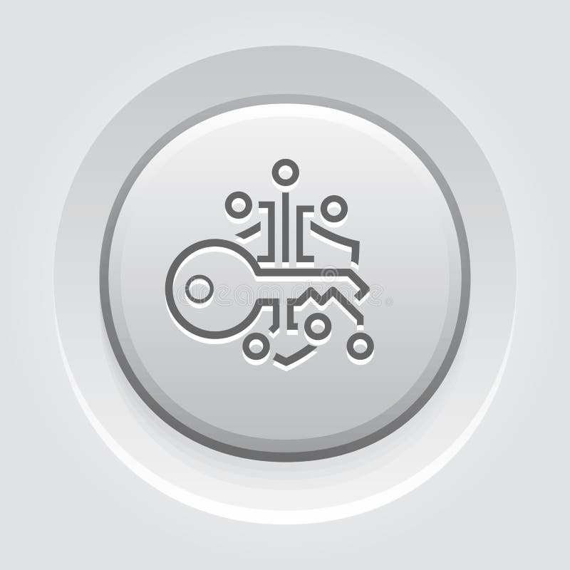 Crypto Key Management Button Icon. Stock Vector - Illustration of ...