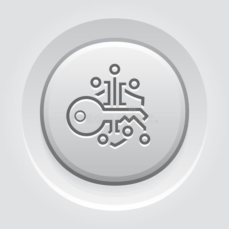 Crypto Key Management Button Icon. Stock Vector - Illustration of ...