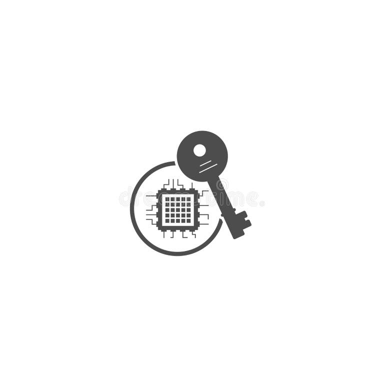 Crypto Key Vector Icon Crypto Key Simple Icon Stock Illustration ...