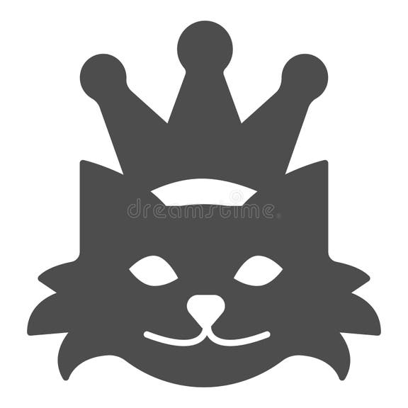 Crypto Kitty Queen Solid Icon, NFT Multiverse Concept. Vector Graphics ...
