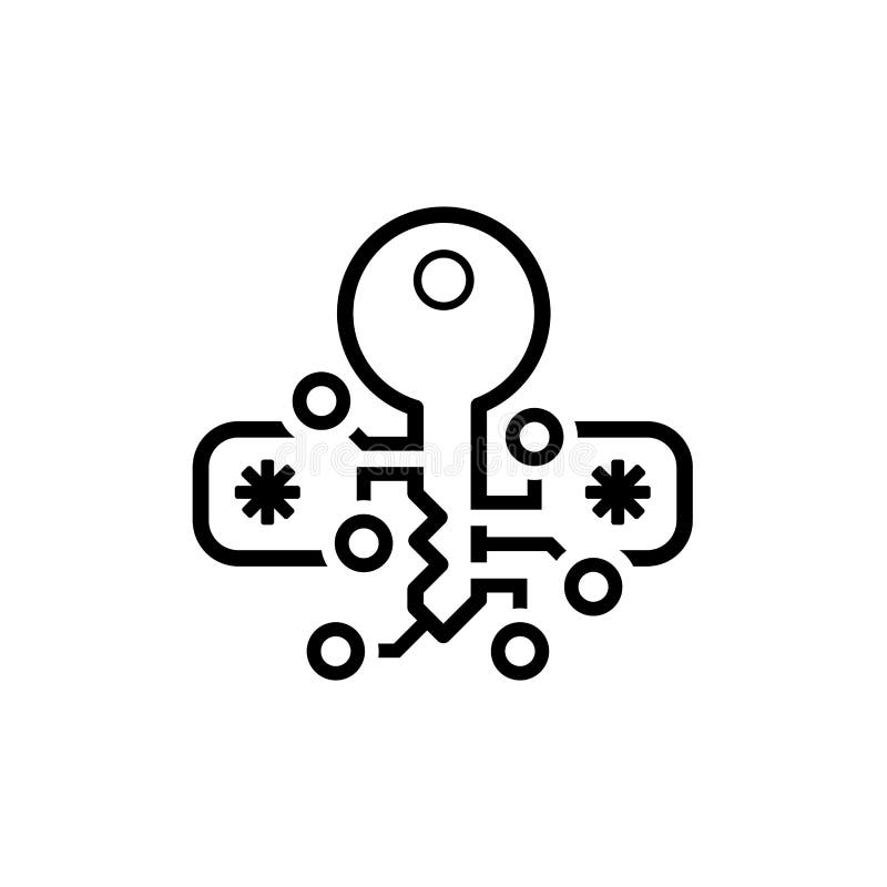 Crypto Protection Icon. stock vector. Illustration of technology ...