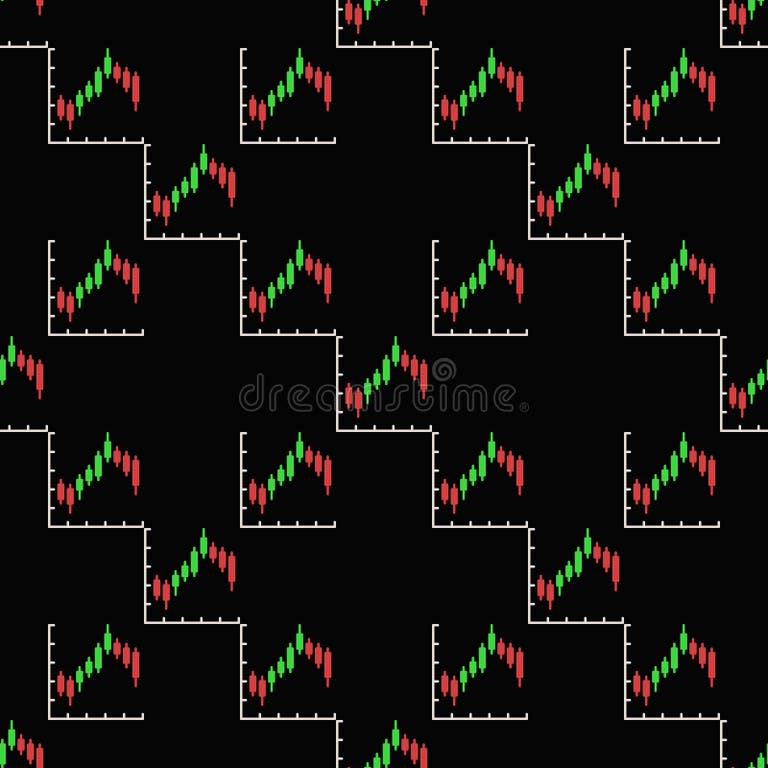 Crypto Technical Analysis with Candlestick Patterns Vector Margin Trading Colored Seamless ...