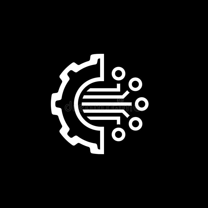 Technology Icon. Gear and Electronic. Digital Factory Symbol Stock ... Technology Icon. Gear and Electronic. Digital Factory Symbol Stock ...