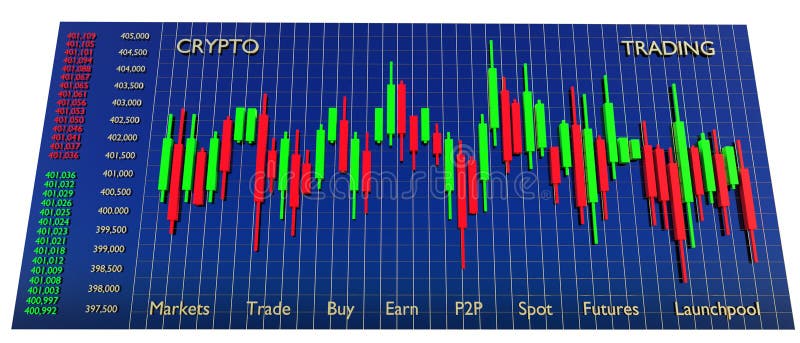 Crypto trading stock illustration. Illustration of display - 365317163