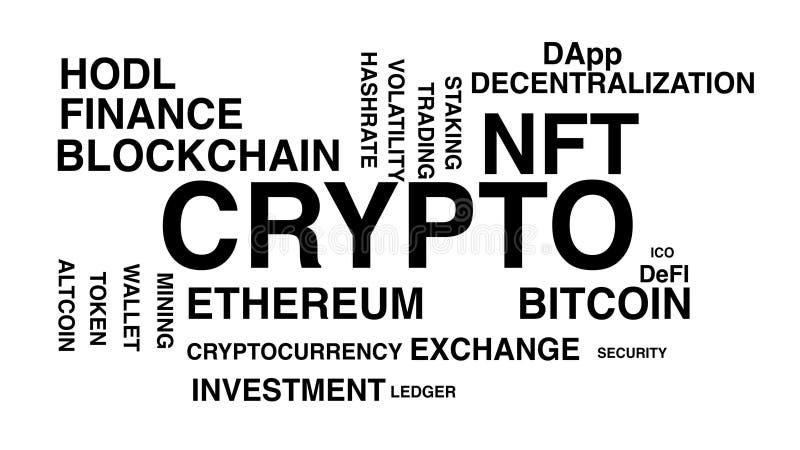 Crypto Words. Crypto Word Cloud. Stock Footage - Video of computer, altcoin: 334349096