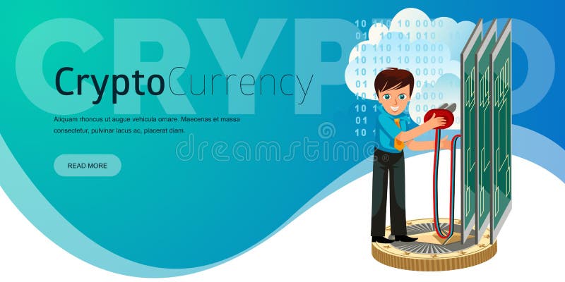 Cryptocoin Mining Ethereum Poster Stock Vector - Illustration of ether ...