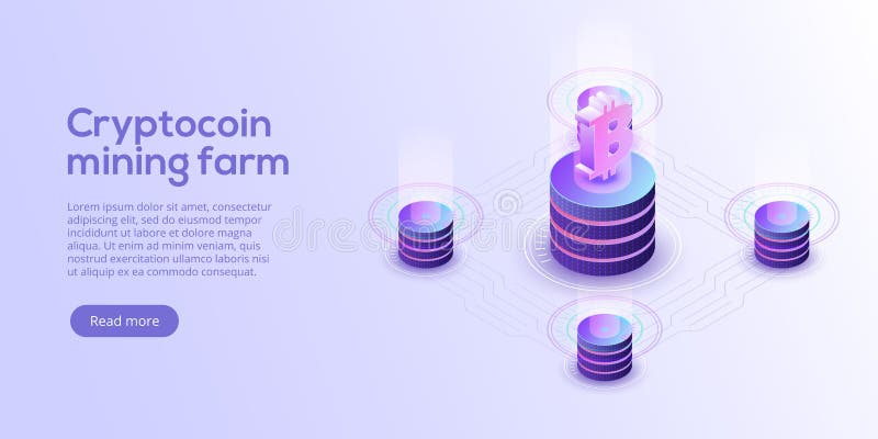 Cryptocoin Mining Farm Layout. Cryptocurrency and Blockchain Net Stock ...
