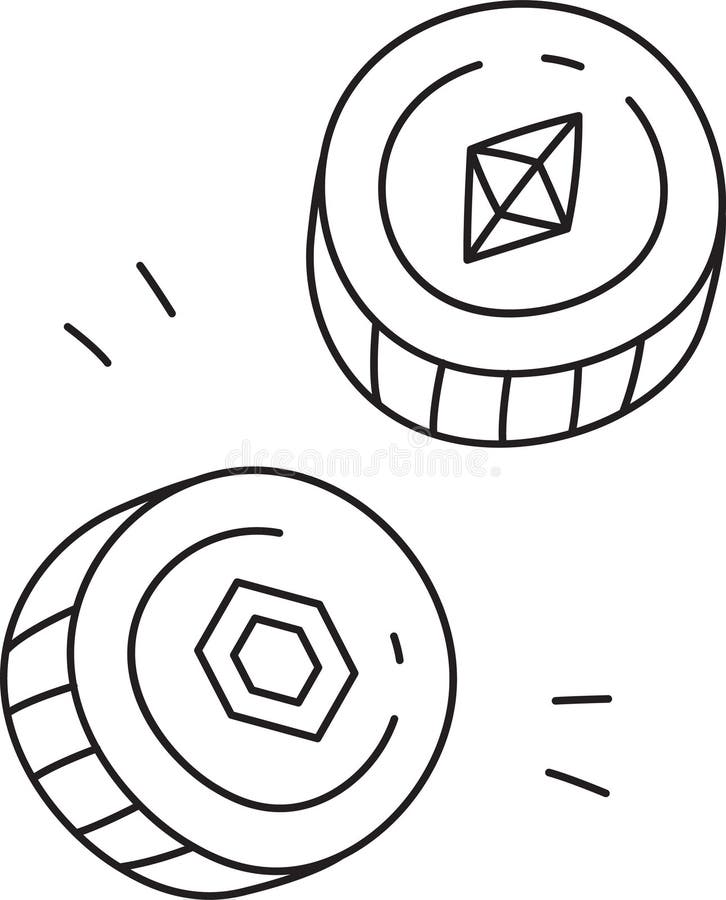 Cryptocurrencies Coins Doodle Stock Vector - Illustration of icon, coin ...