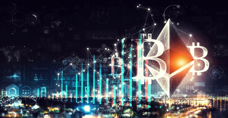 Cryptocurrency Background Concept Stock Image - Image of symbol ...