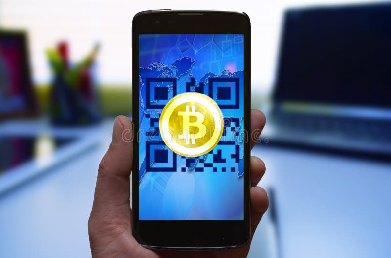 Bitcoin Mobile Wallet, Online Mobile Cryptocurrency Payment Concept ...