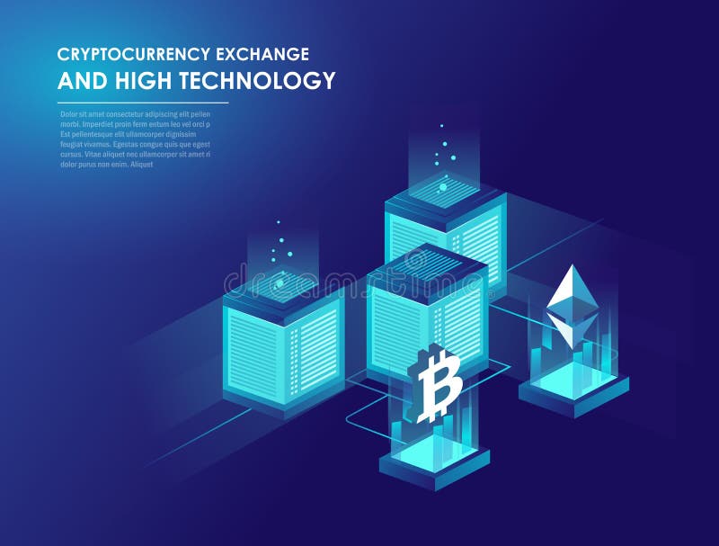 Cryptocurrency and Blockchain Isometric Stock Vector - Illustration of ... Cryptocurrency and Blockchain Isometric Stock Vector - Illustration of ...