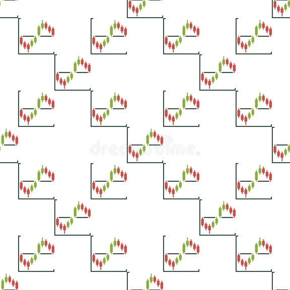 Cryptocurrency Candlestick Chart Vector Analytics Simple Seamless ...