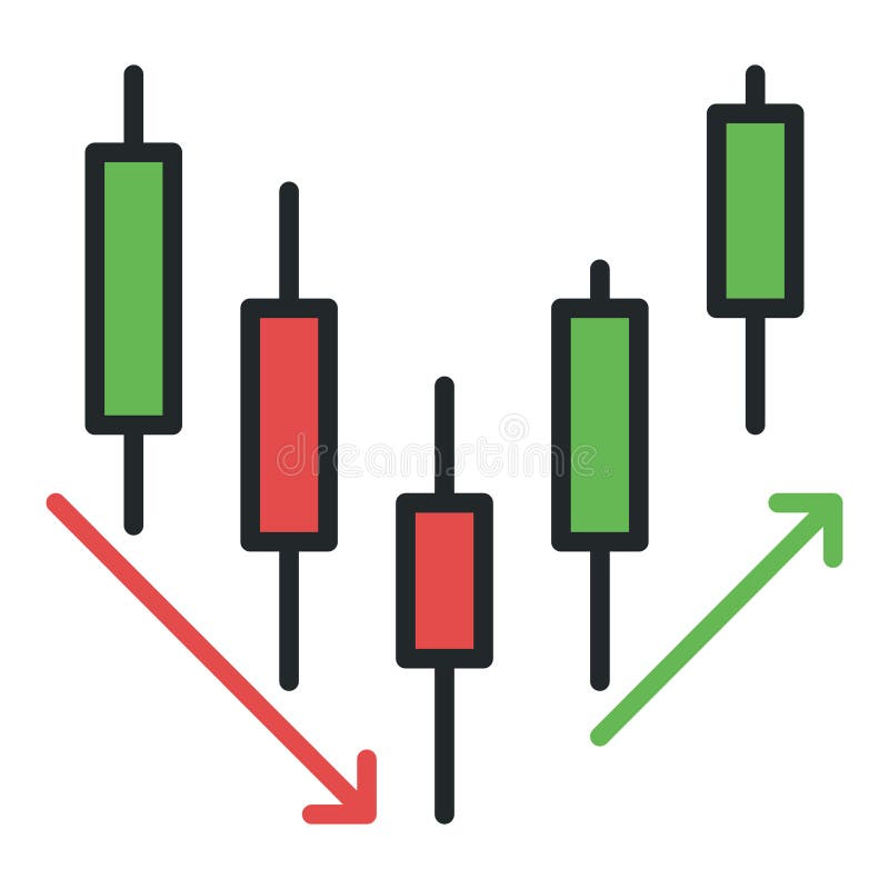 Cryptocurrency Chart Vector Price Movements Colored Icon or Sign Stock ...
