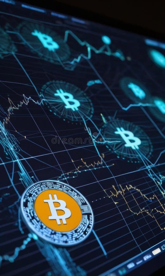 Cryptocurrency Concept Visualization Stock Illustration - Illustration ...
