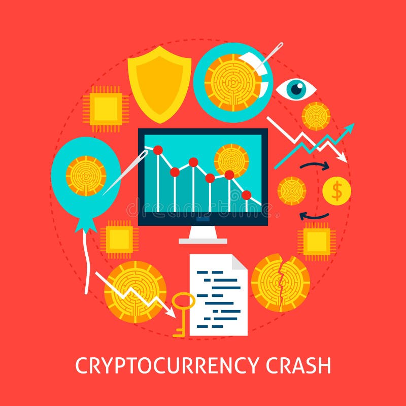 Cryptocurrency Up Down Graph Stock Vector - Illustration of chart, fall ...