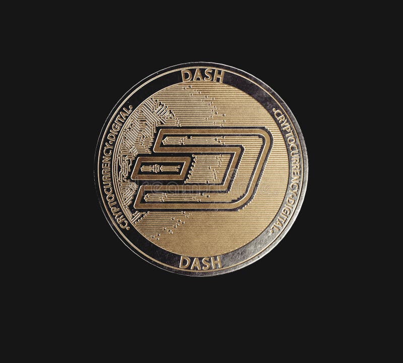 Cryptocurrency Dash Coin stock illustration. Illustration of metal ...