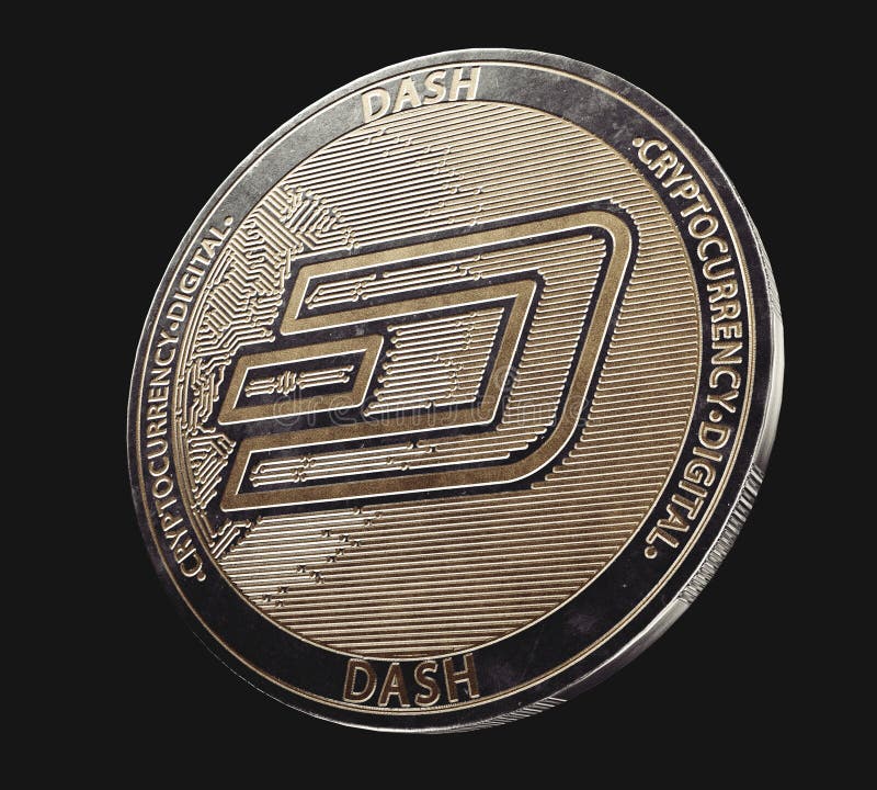 Cryptocurrency Dash Coin stock illustration. Illustration of copper ...