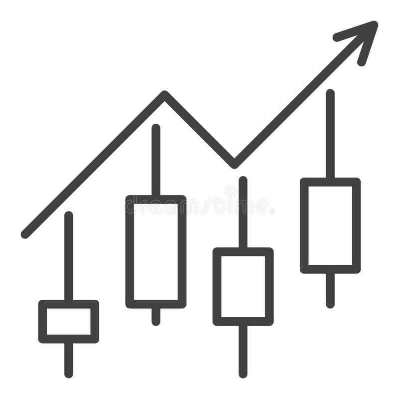 Cryptocurrency Day Trading Vector Candlestick Chart Patterns Outline ...