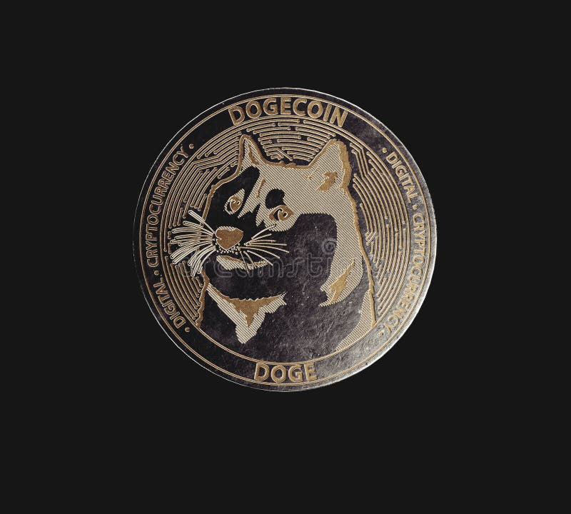 Cryptocurrency Doge Coin stock illustration. Illustration of pool ...
