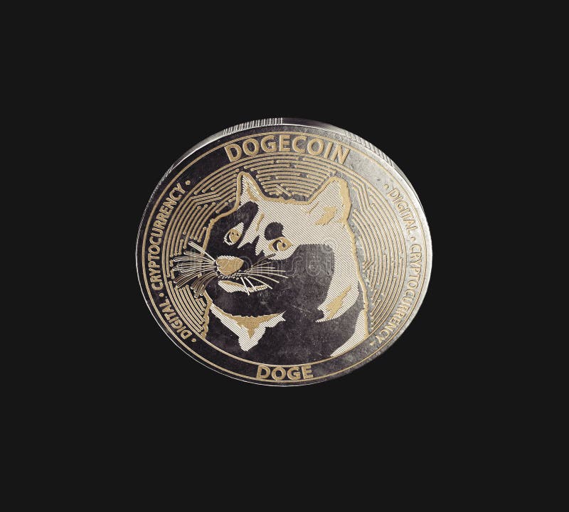 Cryptocurrency Doge Coin stock illustration. Illustration of peertopeer ...