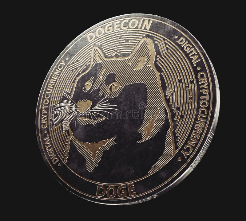 Cryptocurrency Doge Coin stock illustration. Illustration of circuit ...