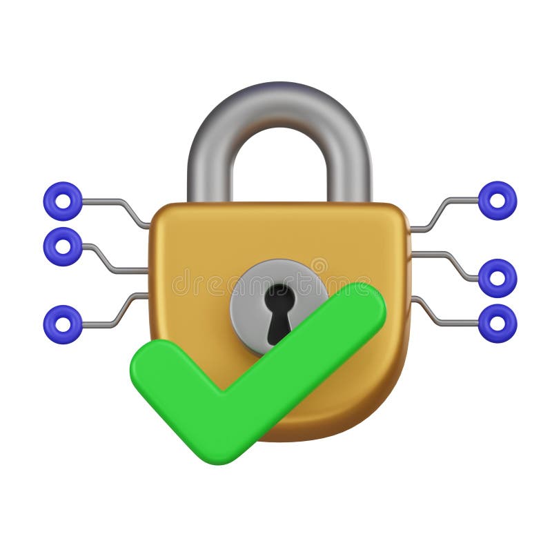 Cryptocurrency Encryption Security Check Concept 3d Icon Stock Photo ...