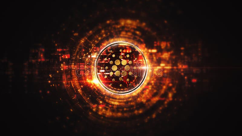 Cryptocurrency and Encryption Technology Background Stock Image - Image ...