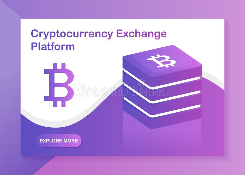 Cryptocurrency Exchange Platform. Modern Isometric Vector Illustration ...