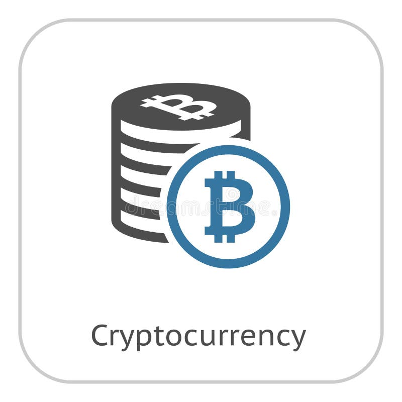 Cryptocurrency Flat Icon. stock vector. Illustration of currency ...