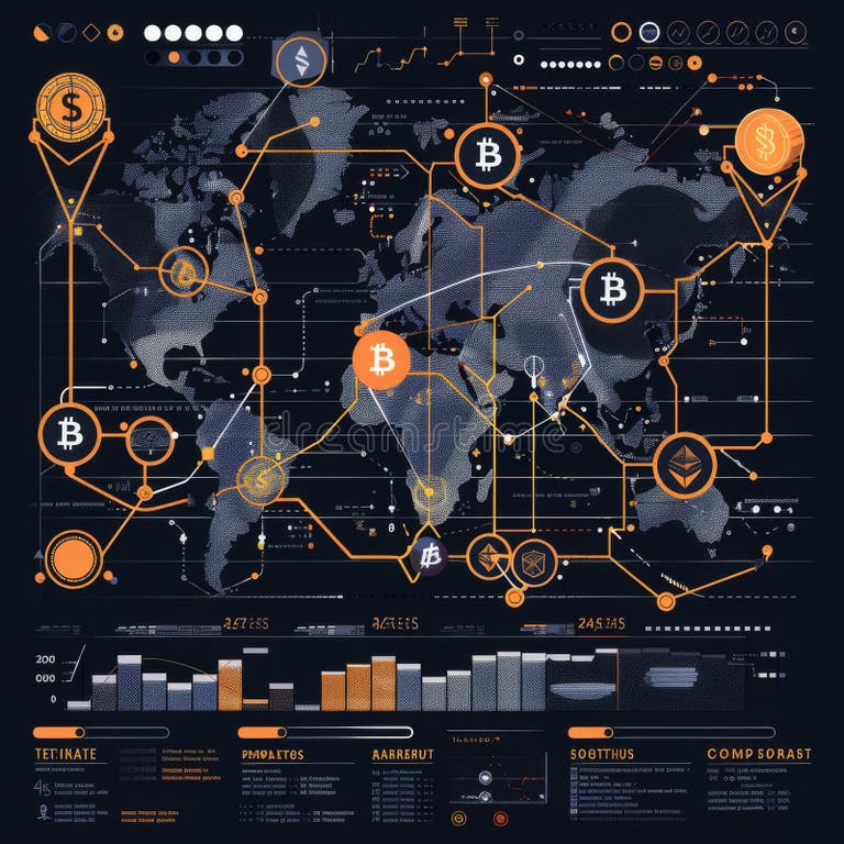 Cryptocurrency Global Analysis Concept Stock Image - Image of ...