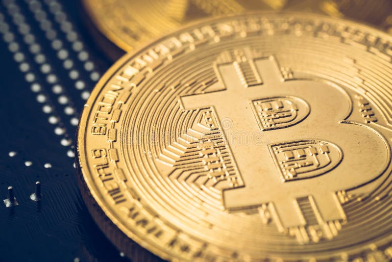 Cryptocurrency Golden Bitcoin Coin in Man Hand - Symbol of Crypto ...