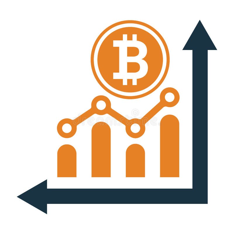 Cryptocurrency, Graph Icon. Simple Flat Design Concept. Stock ...