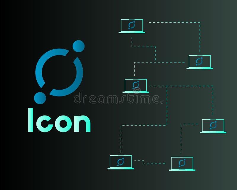 Cryptocurrency Icon Networking Background Collection Editorial Image ...