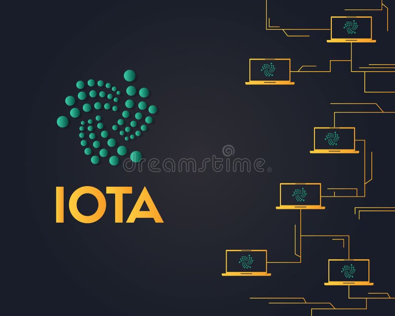 Cryptocurrency IOTA Networking Background Style Editorial Image ...