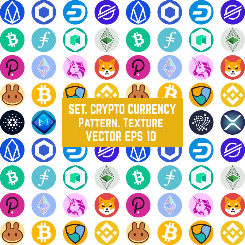 A Pattern of Cryptocurrency Logos Editorial Photography - Illustration ...
